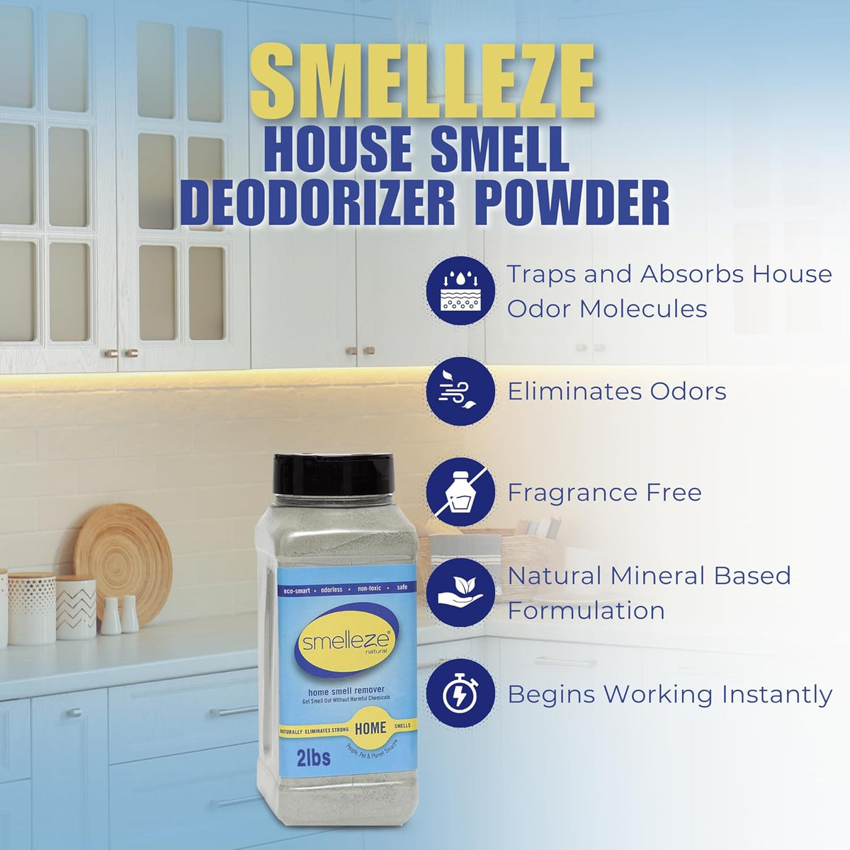 Natural Odor Eliminator for Home | Smelleze 2 lb. Deodorizer – NoOdor.com